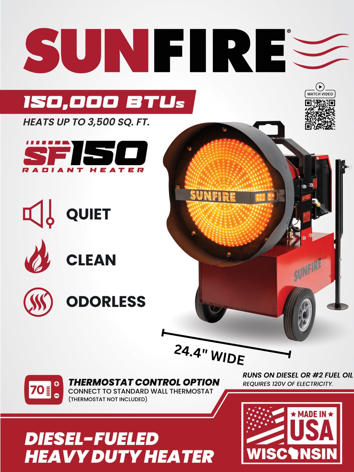 Feel The Heat with Sunfire Heaters, and New Financing Options! - Apple Farm Service